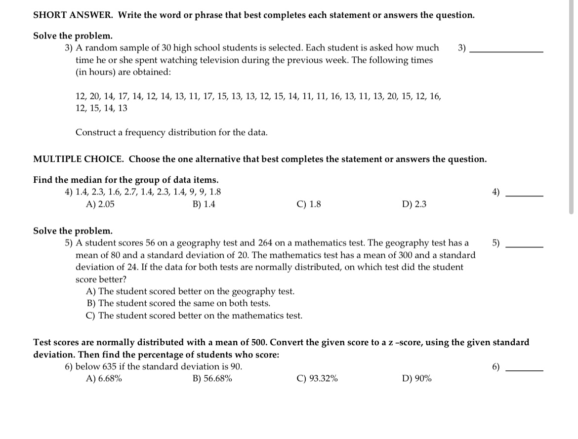 Solved What is the work/formula for each individual | Chegg.com