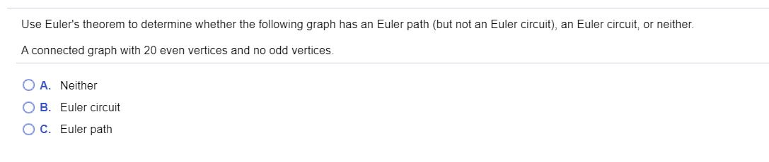 Solved Use Euler's theorem to determine whether the | Chegg.com