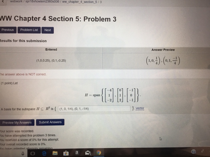 Solved webwork/ spr18vhowlem2360s006/ww chapter 4 section | Chegg.com