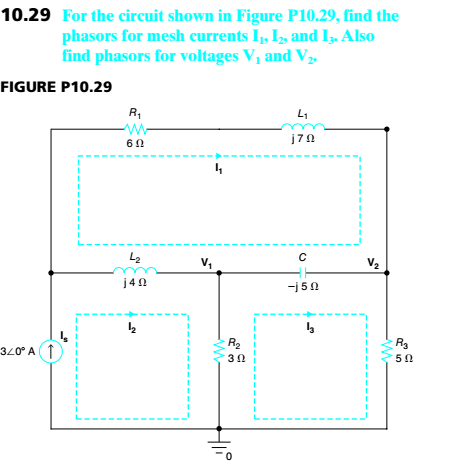 Solved For the circuit shown in Figure P10.29, find the | Chegg.com