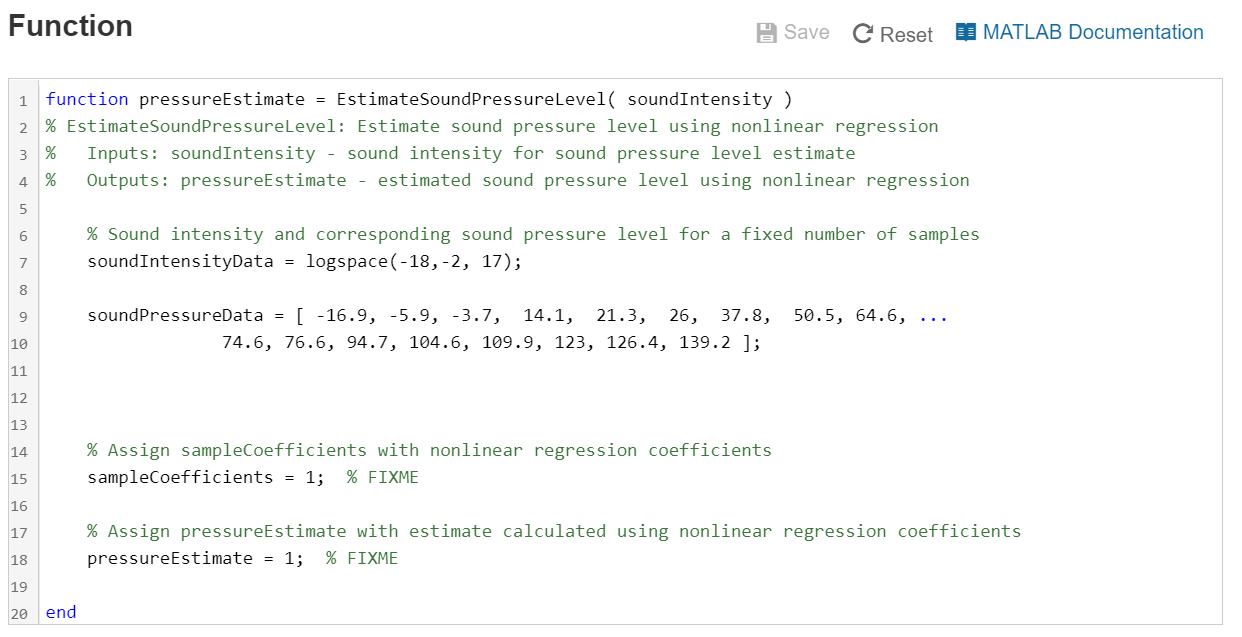 Calculating sound pressure level using nonlinear | Chegg.com