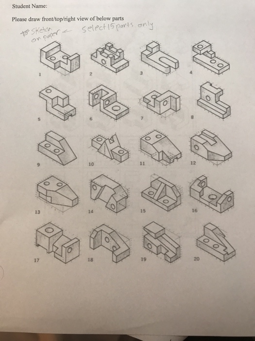 Solved Sketch 15 of those, as the question asks top view | Chegg.com