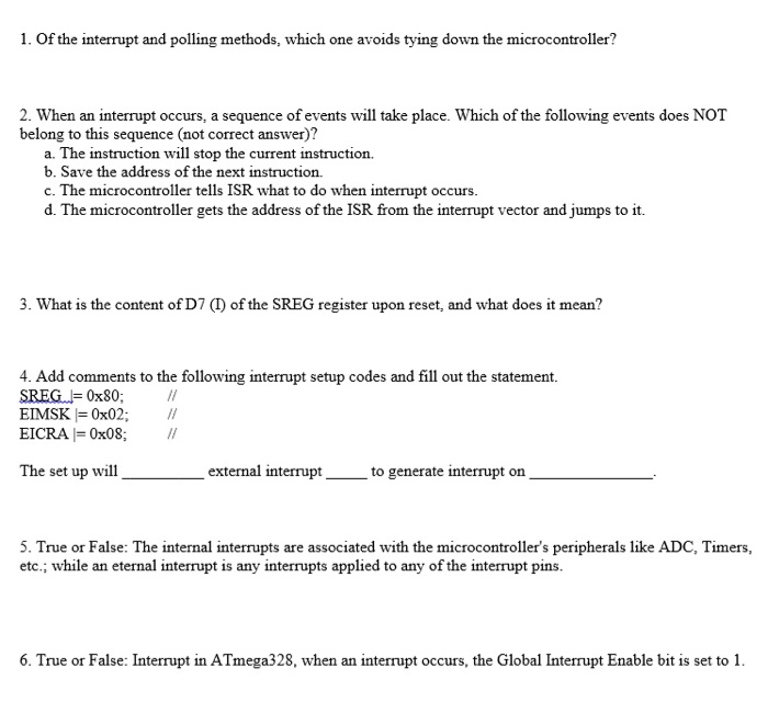 Solved 1 Of The Interrupt And Polling Methods Which One 9089