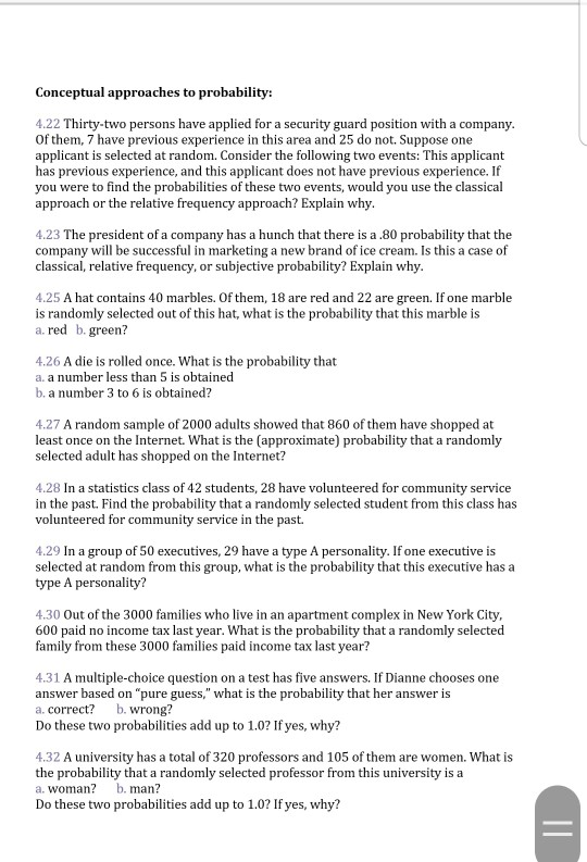 Solved Conceptual approaches to probability: 4.22 Thirty-two | Chegg.com