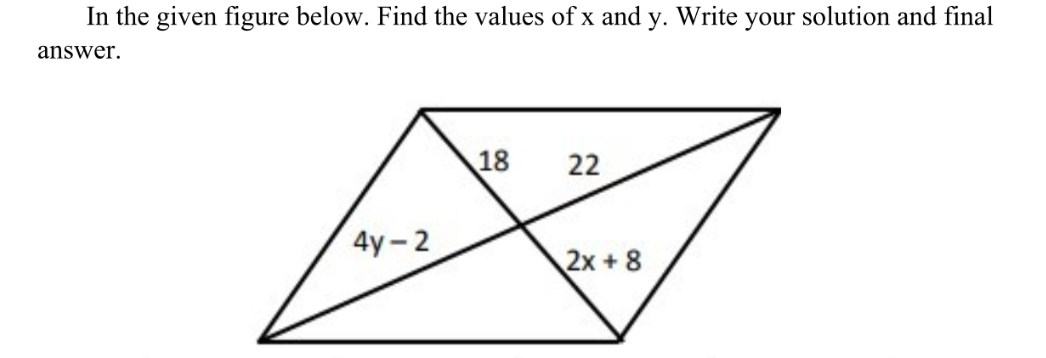 Solved Complete each statement, using Parallelogram DCBA. = | Chegg.com