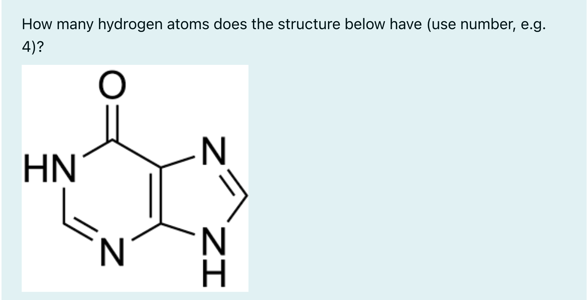 Solved How many hydrogen atoms does the structure below have | Chegg.com