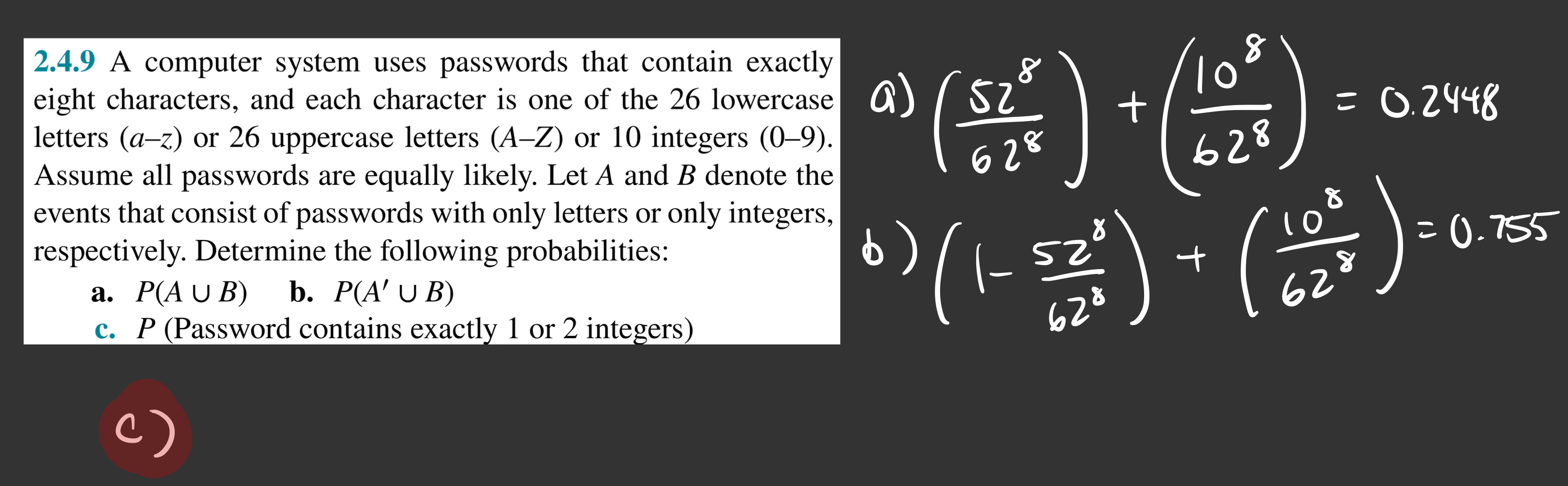 Solved Need Help With C Answer Is 0 63 A Computer