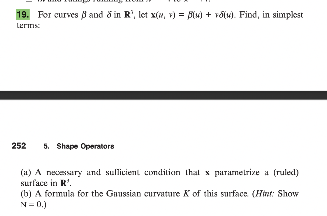 Solved This is a differential geometry question. Can you | Chegg.com