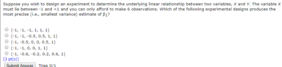 Solved Suppose you wish to design an experiment to determine | Chegg.com
