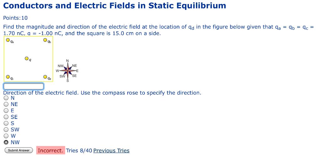 Solved Conductors and Electric Fields in Static Equilibrium | Chegg.com
