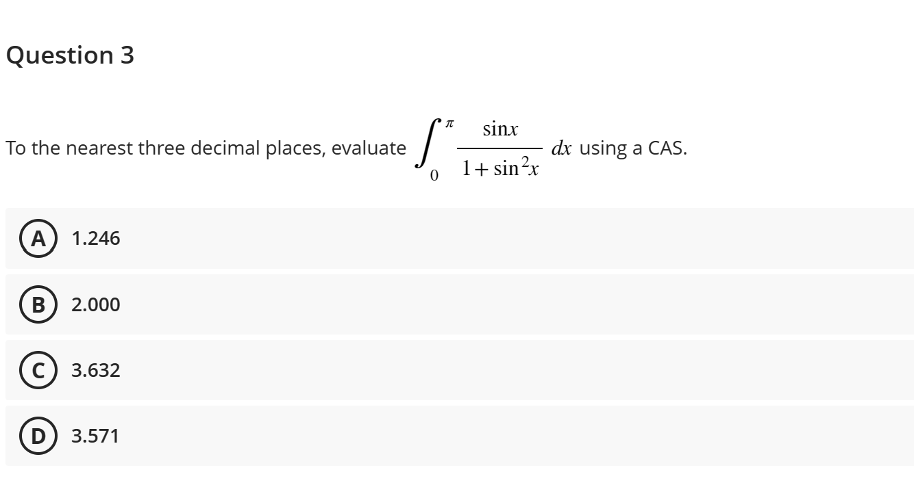 Solved To the nearest three decimal places, evaluate | Chegg.com