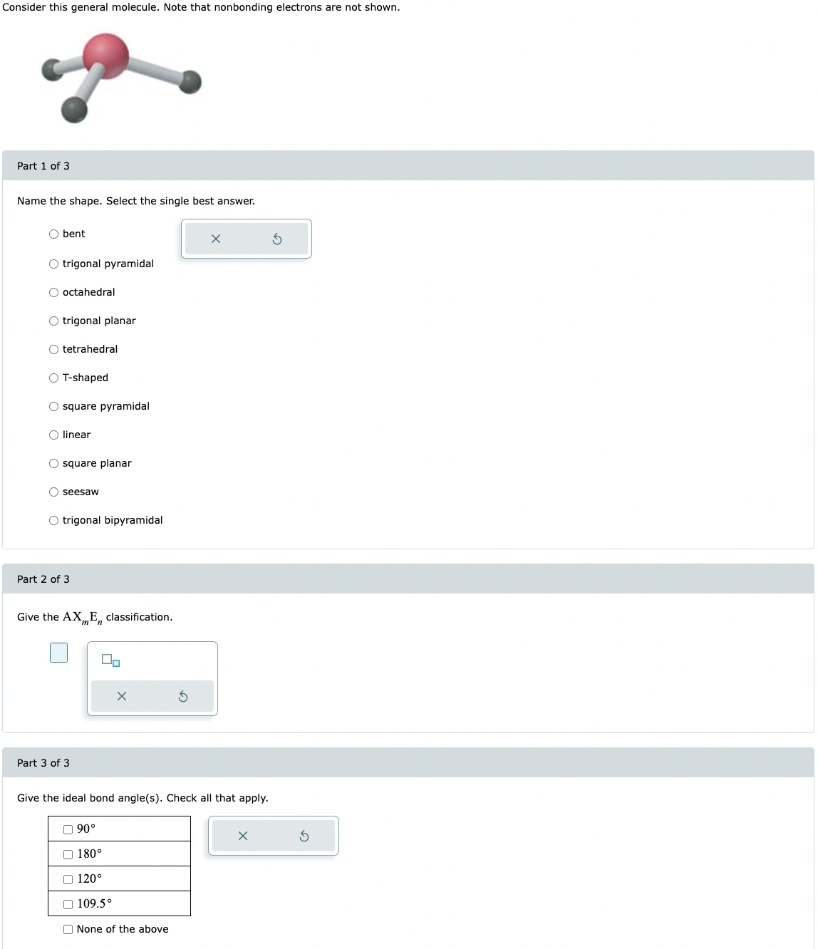 Trigonal Bipyramidal T Shaped