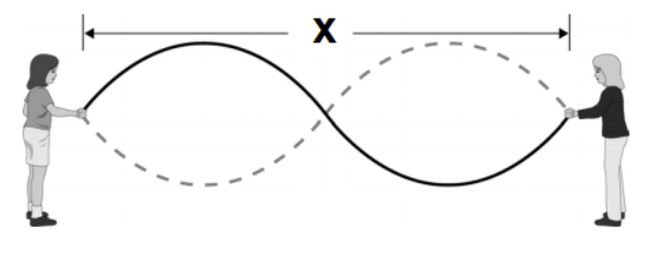 Solved Two students use a 16 meter long rope to create | Chegg.com