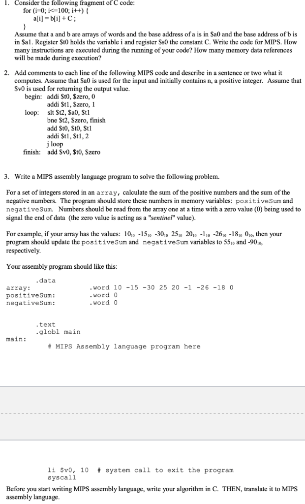 Solved I Consider The Following Fragment Of Code For I 0