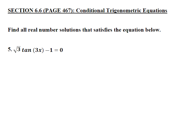 Solved Section 6 6 Page 467 Conditional Trigonometric