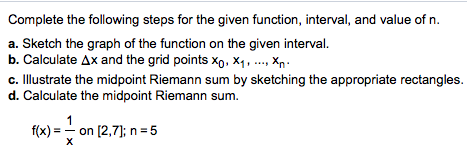 Solved Complete the following steps for the given function, | Chegg.com