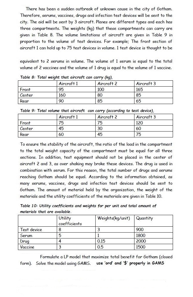 Q: Formulate a LP model that maximize total benefit | Chegg.com