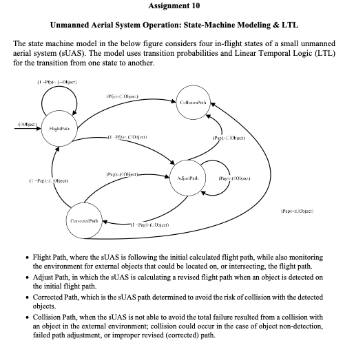 Solved Unmanned Aerial System Operation: State-Machine | Chegg.com
