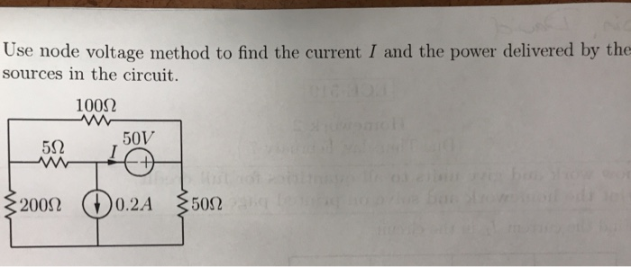 Solved Use node voltage method to find the current I and the | Chegg.com
