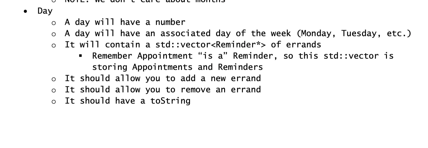 Specifications: Calendar: Reminders & Appointments | Chegg.com