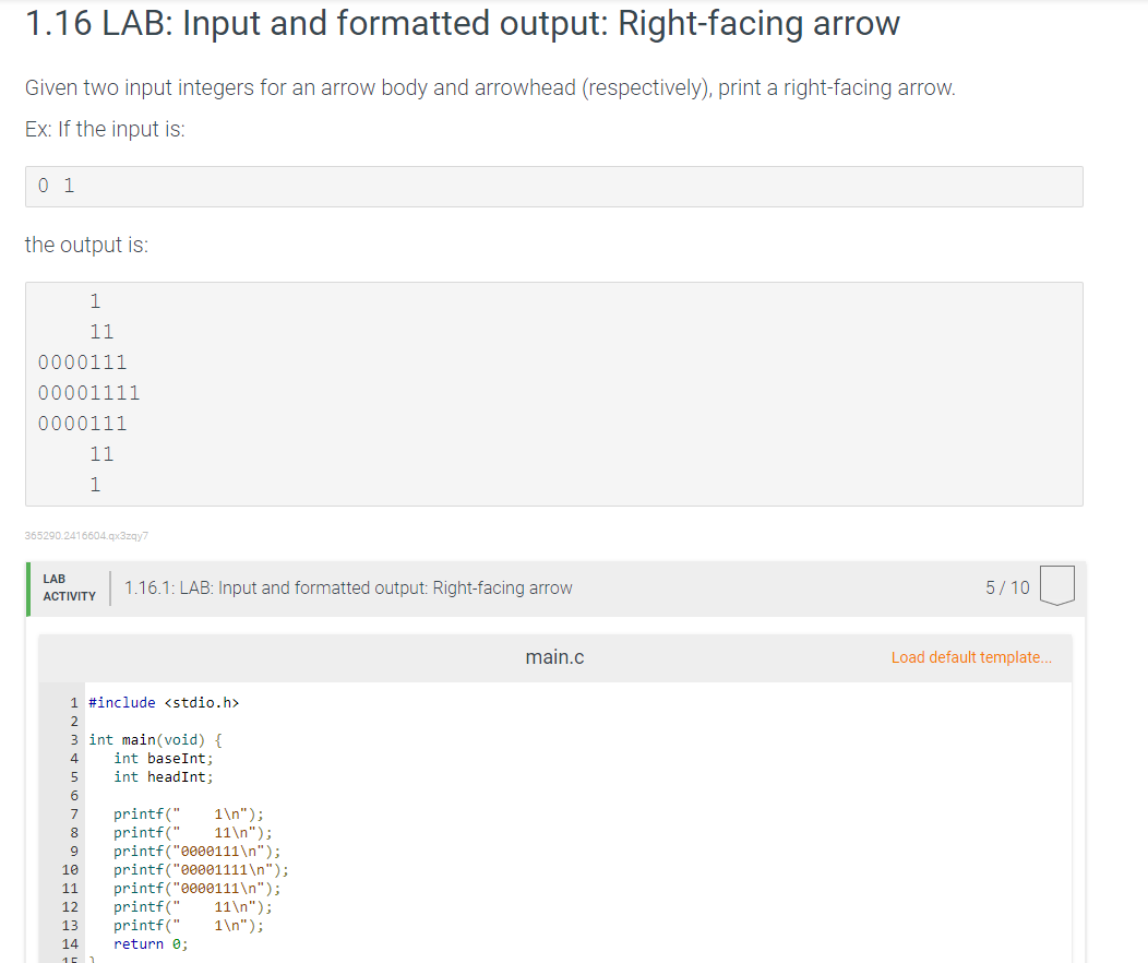Solved 1 16 LAB Input And Formatted Output Right facing Chegg