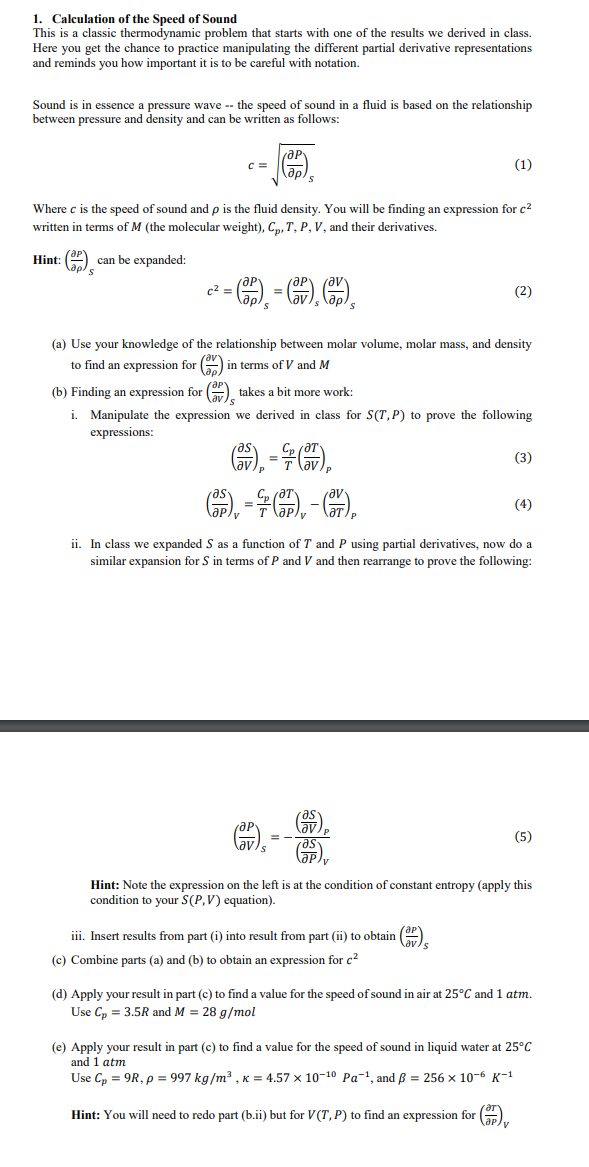 1. Calculation of the Speed of Sound This is a | Chegg.com
