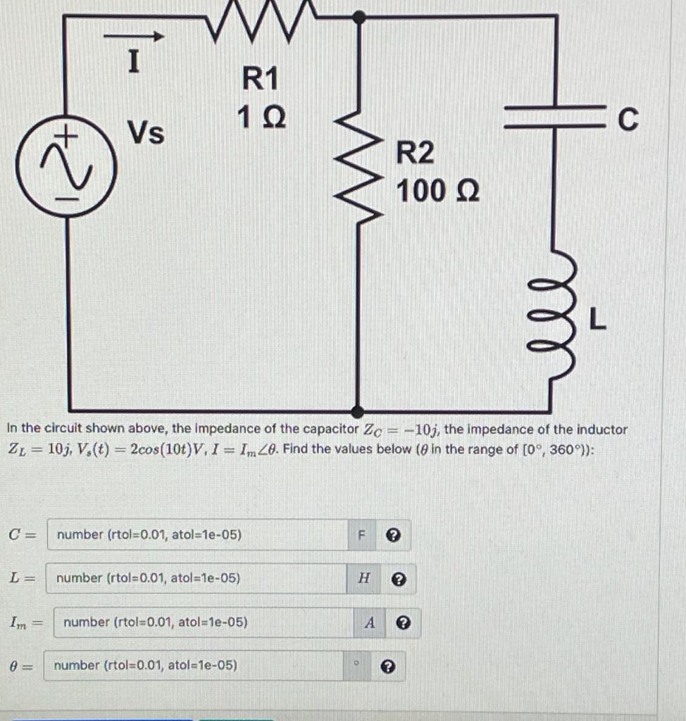 Solved R1 1 0 - C Vs R2 100 0 ซึ่ง In the circuit shown | Chegg.com