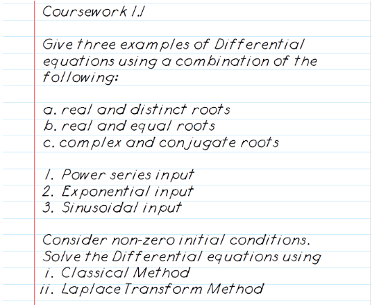 Solved Coursework/./ Give three examples of Differential | Chegg.com
