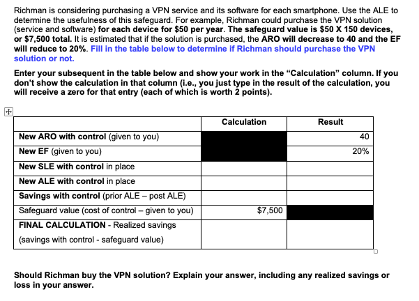 Solved Single loss expectancy (SLE): Total loss expected | Chegg.com