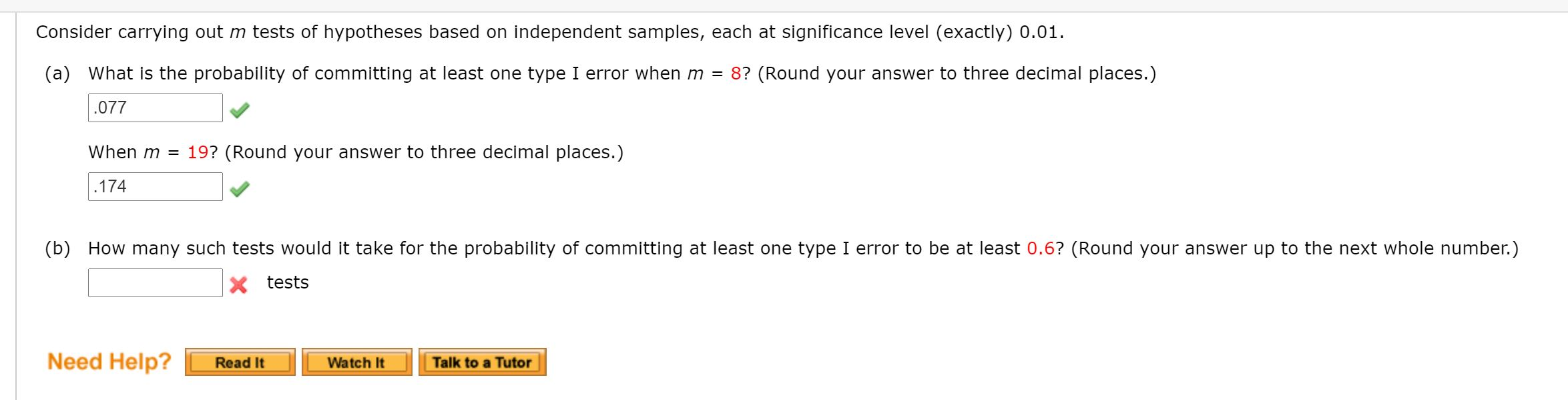 Solved Consider carrying out m tests of hypotheses based on | Chegg.com
