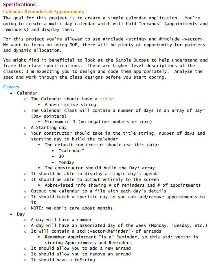 Solved (Do in C++) I'm REALLY struggling to implement and | Chegg.com