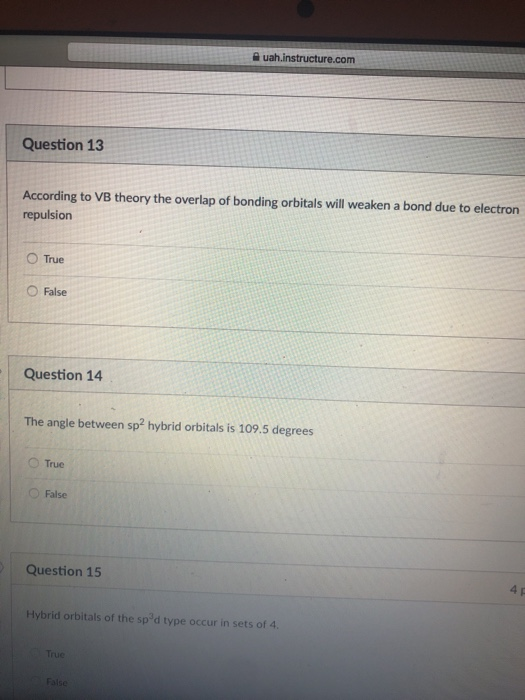 Solved uah.instructure.com Question 13 According to VB | Chegg.com