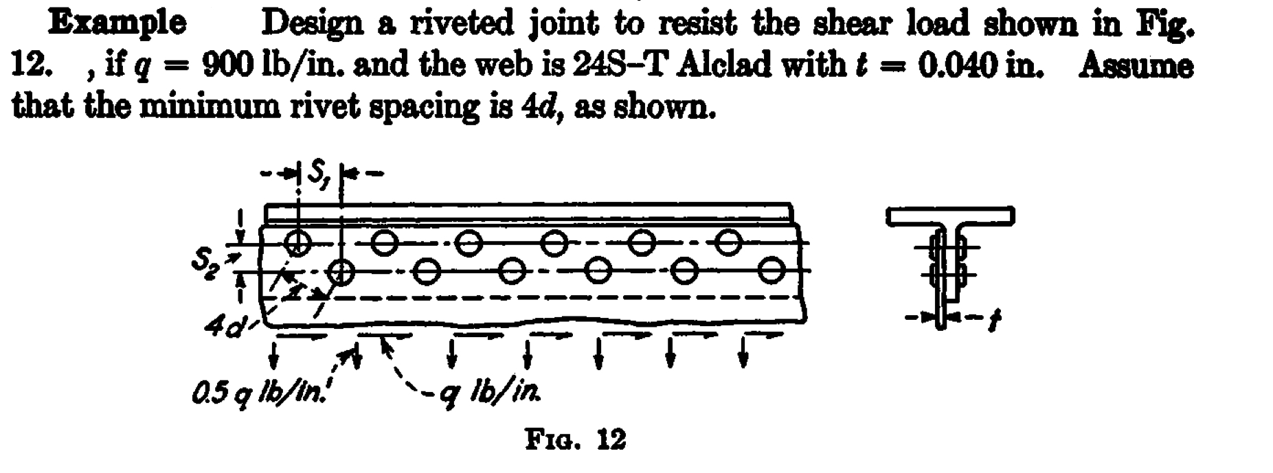 Solved Example Design a riveted joint to resist the shear | Chegg.com