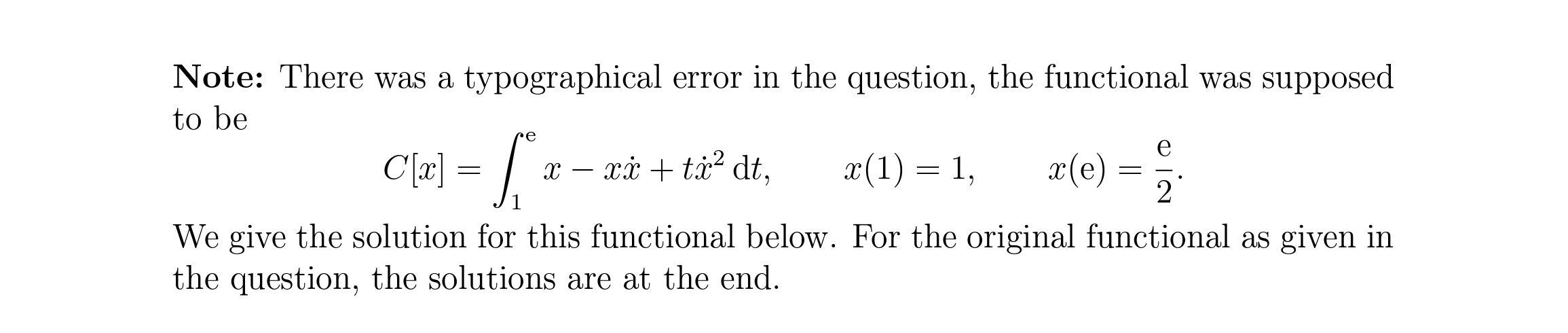 Solved Note: There was a typographical error in the | Chegg.com
