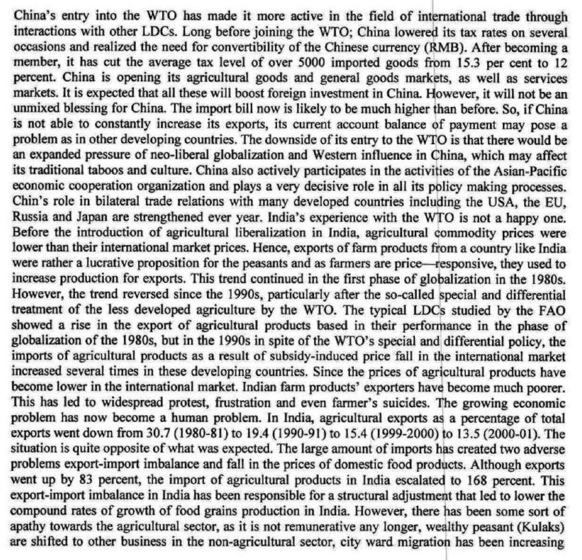 Solved China's entry into the WTO has made it more active in | Chegg.com