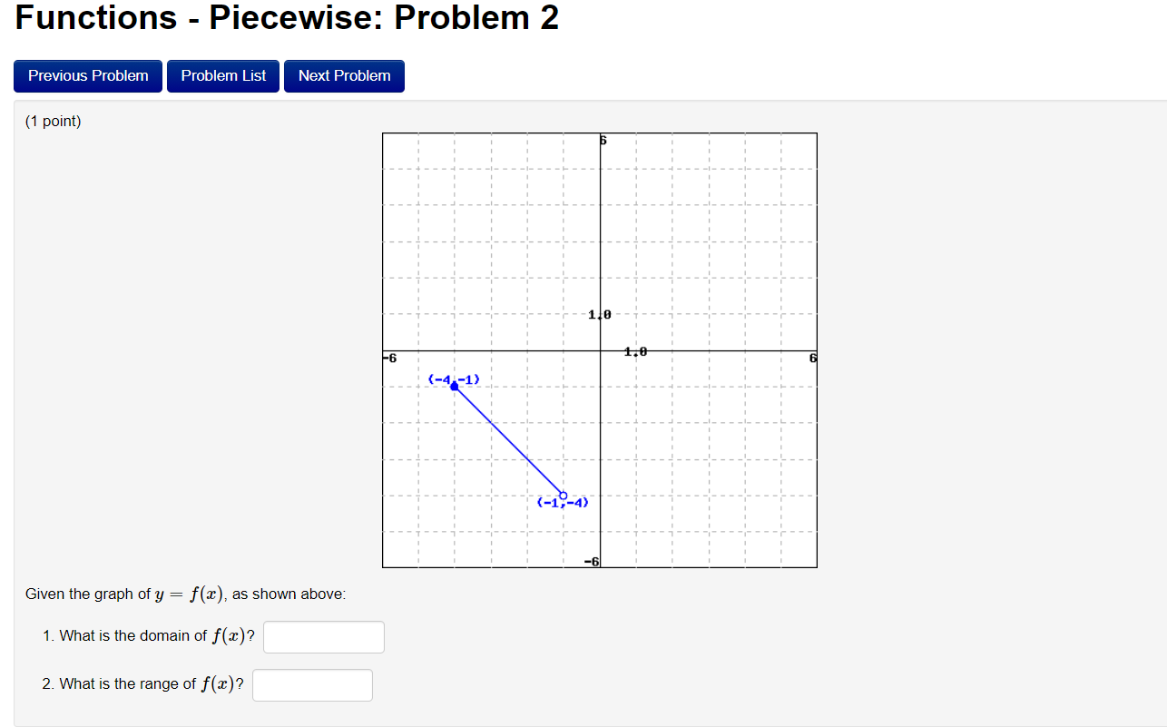 Solved Functions - Piecewise: Problem 2 Previous Problem | Chegg.com