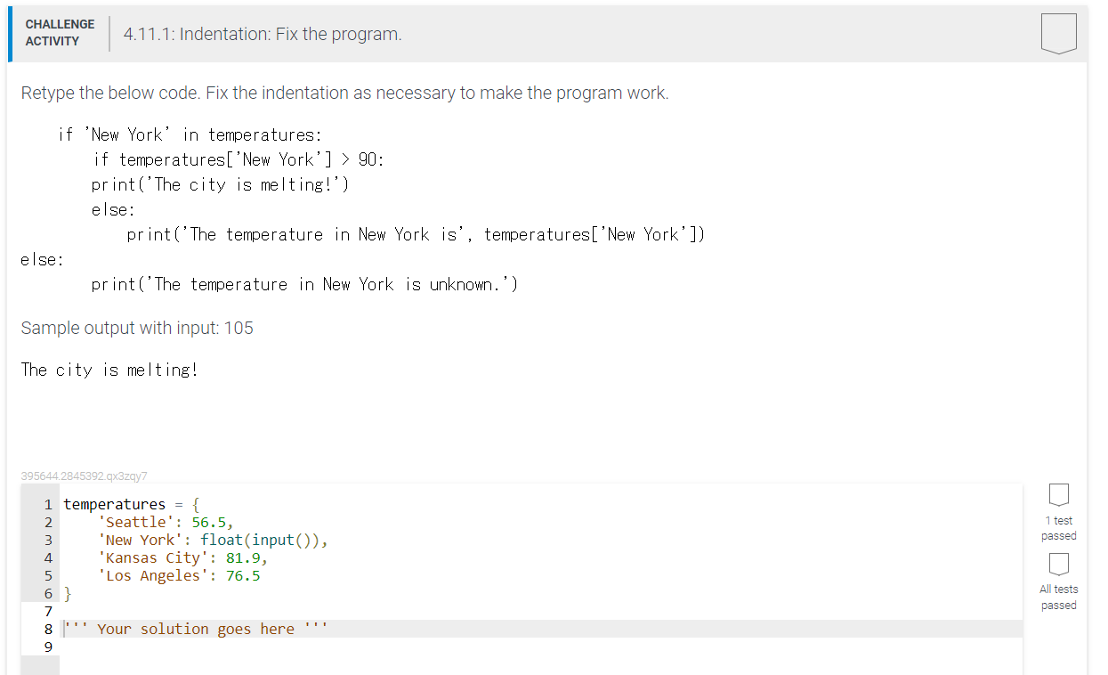 Solved Retype the below code. Fix the indentation as | Chegg.com