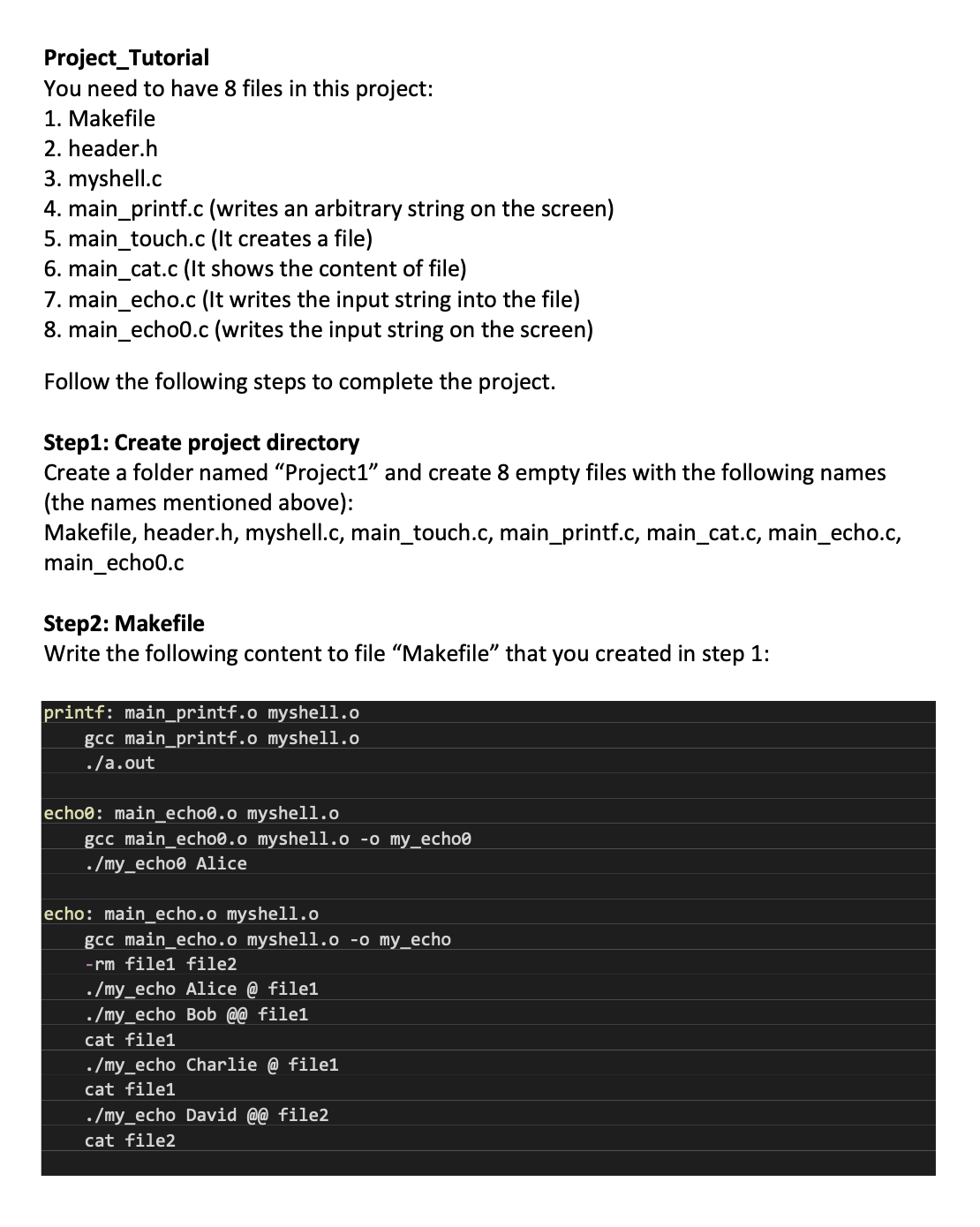 MyShell - Implement Your own shell in C Shell | Chegg.com