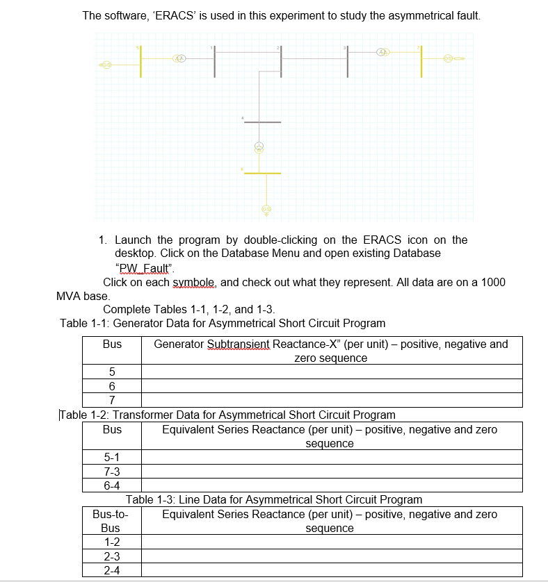 Solved The software, 'ERACS' is used in this experiment to | Chegg.com