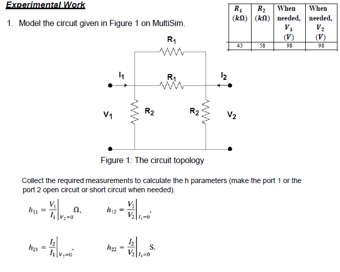 Solved 1. Model the circuit given in Figure 1 on MultiSim. | Chegg.com