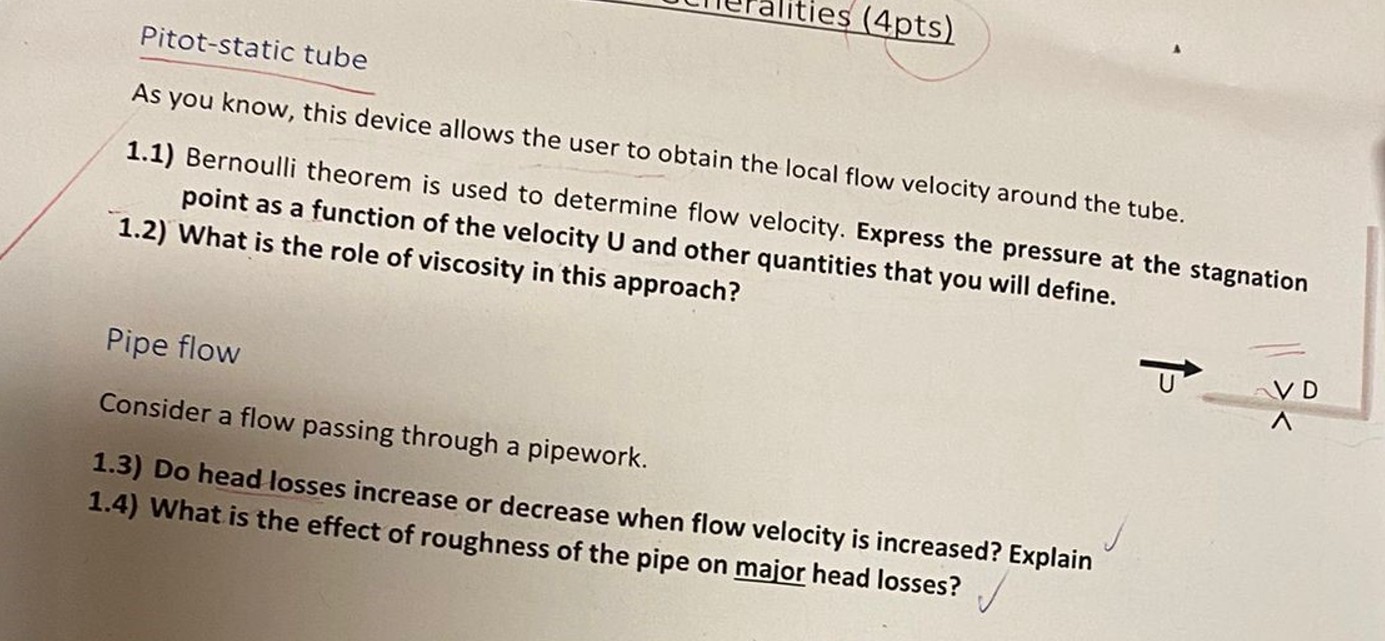 Pitot-static tubeAs you know, this device allows the | Chegg.com