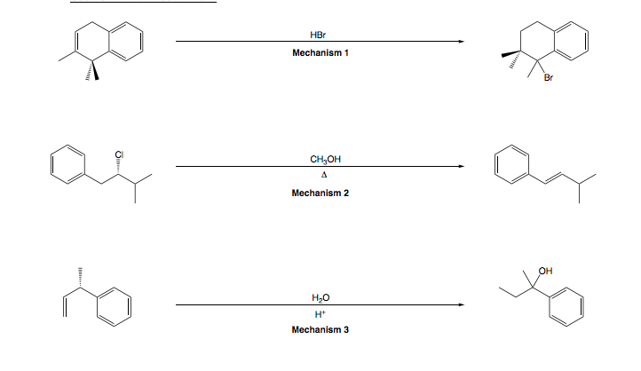 Solved HBO Mechanism 1 CH OH Mechanism 2 Н,0 H Mechanism 3 | Chegg.com