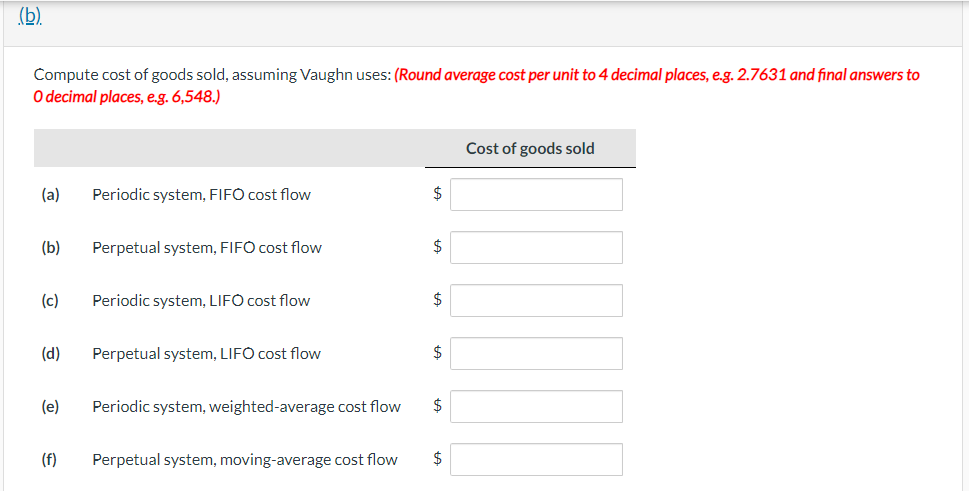 Solved (a) Calculate average-cost per unit. (Round answer to | Chegg.com