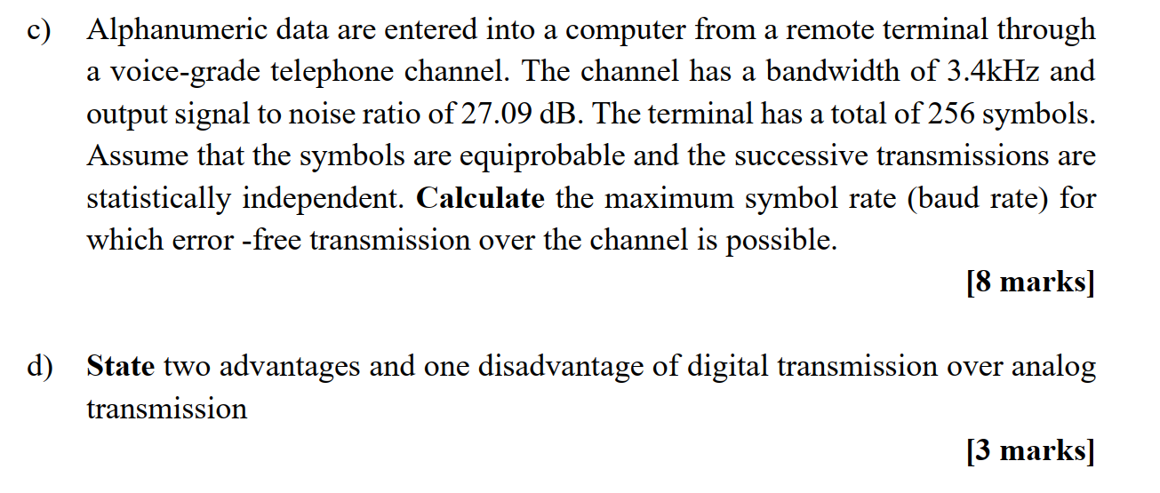 Solved c) Alphanumeric data are entered into a computer from | Chegg.com