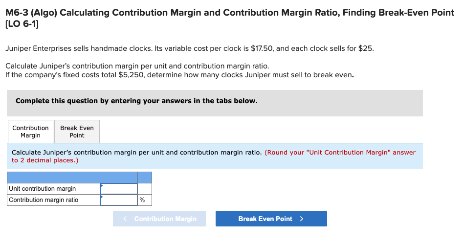 Solved M6-3 (Algo) Calculating Contribution Margin and | Chegg.com