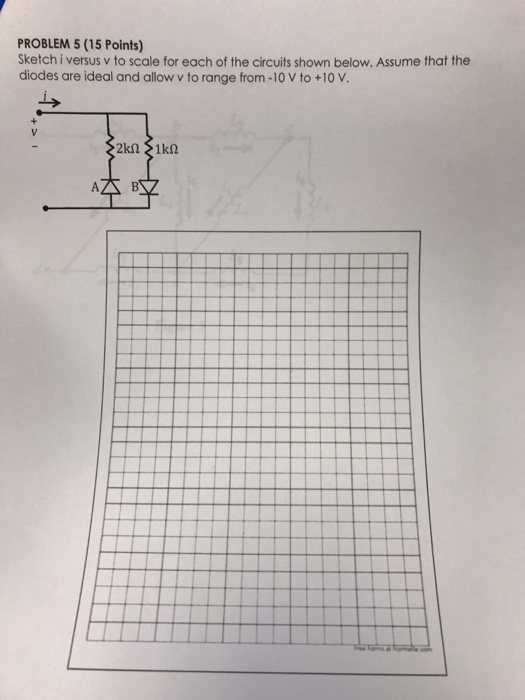 Solved Sketch i versus v to scale for each of the circuits | Chegg.com