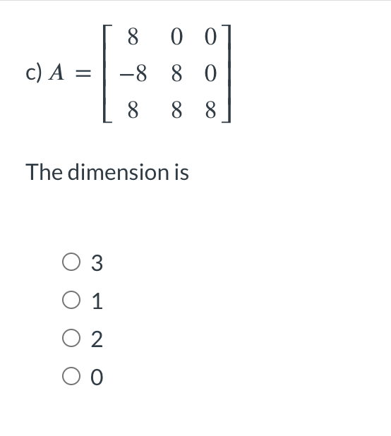 Solved Let TA:R3→R3 be multiplication by A and find the | Chegg.com