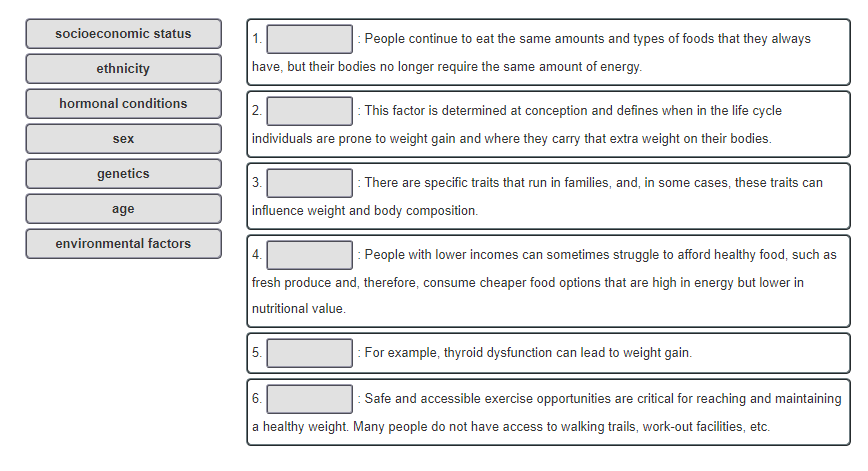 Solved socioeconomic status : People continue to eat the | Chegg.com