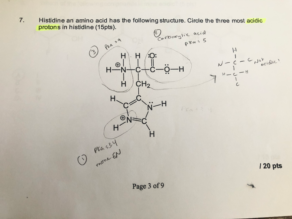 Solved Histidine an amino acid has the following structure. | Chegg.com
