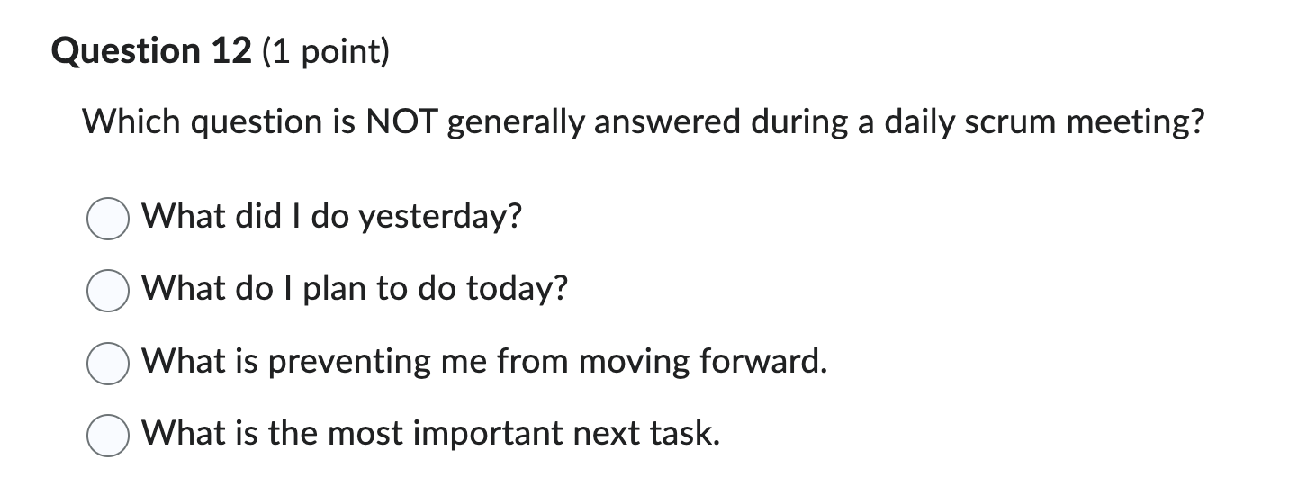 Solved In the sprint planning meeting the product owner and | Chegg.com